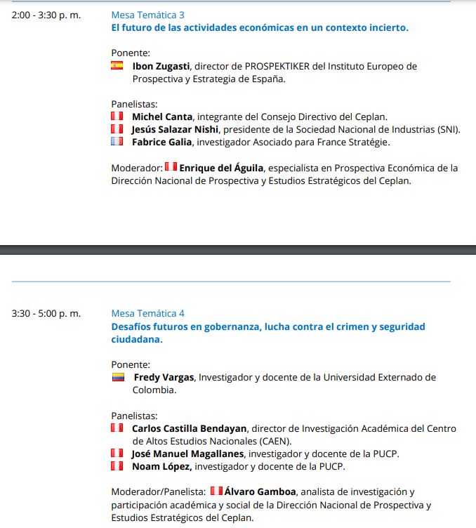 I Congreso Internacional de Planeamiento, Prospectiva y Desarrollo Nacional - CEPLAN - 8 al 11 ...