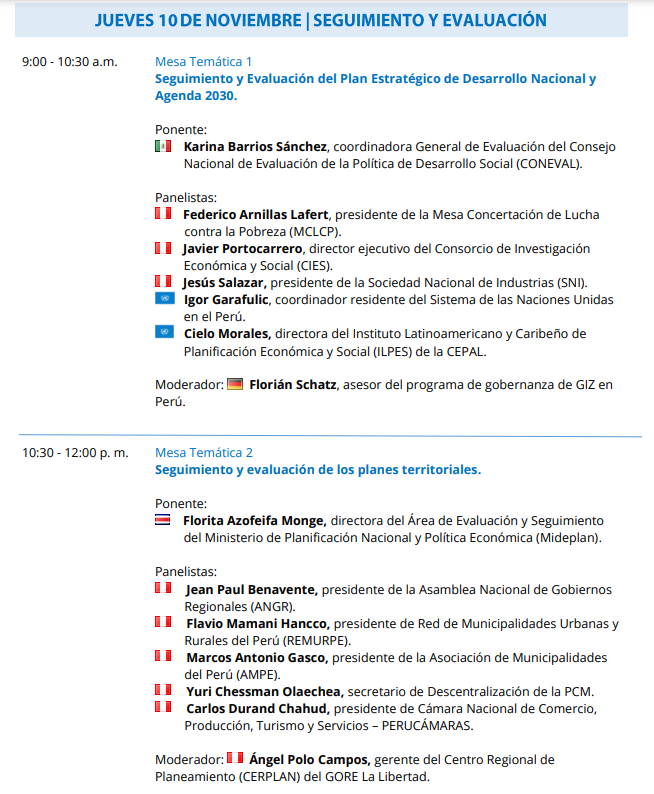 I Congreso Internacional de Planeamiento, Prospectiva y Desarrollo Nacional - CEPLAN - 8 al 11 ...