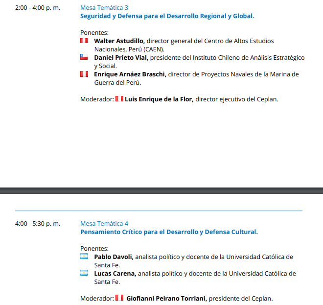 I Congreso Internacional de Planeamiento, Prospectiva y Desarrollo Nacional - CEPLAN - 8 al 11 ...
