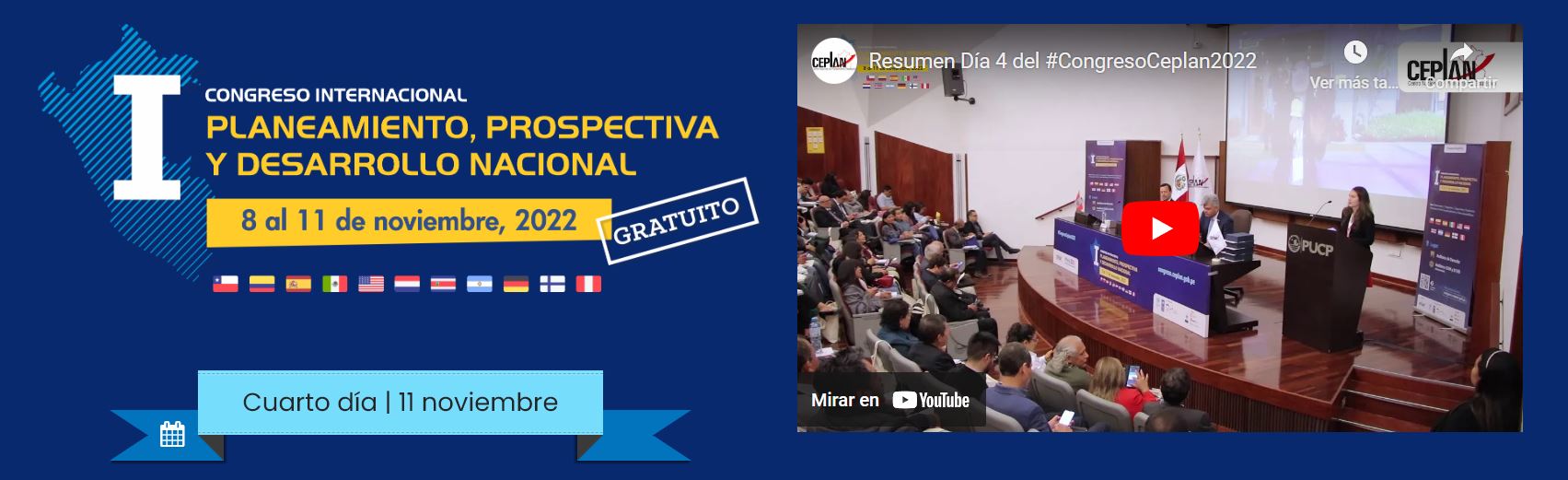 I Congreso Internacional de Planeamiento, Prospectiva y Desarrollo Nacional - CEPLAN - 8 al 11 ...