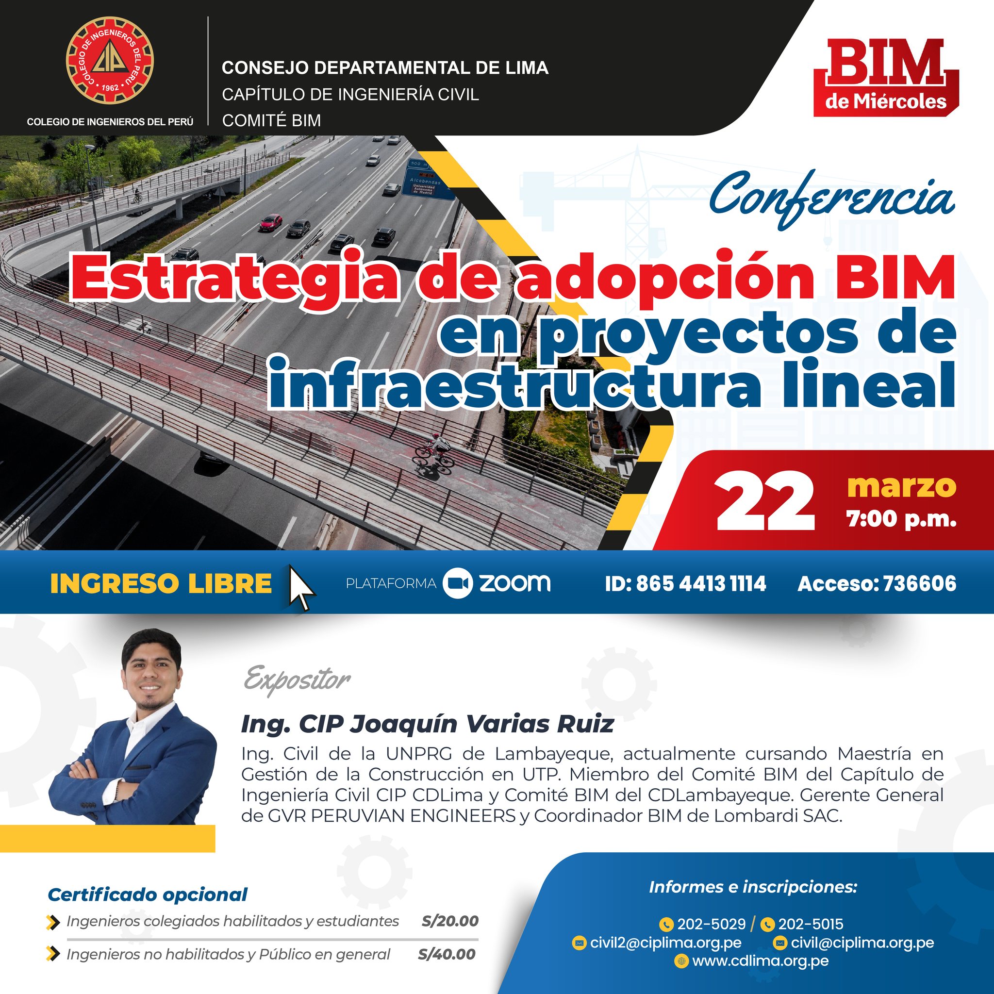 Conferencia virtual: "Estrategia de adopción BIM en proyectos de infraestructura lineal ...