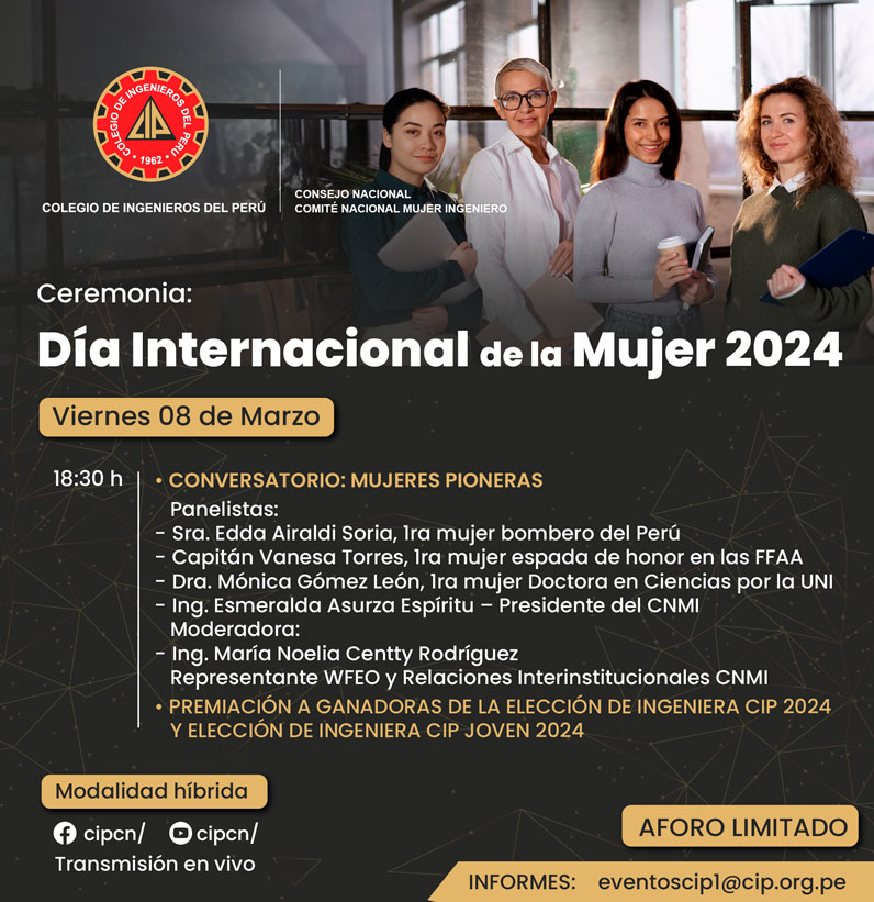 Ceremonia: "Día Internacional de la Mujer 2024" - 08 de Marzo / 18:30 ...